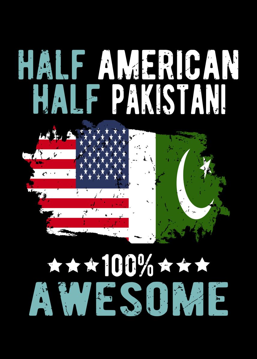 'Half Pakistani' Poster by schmugo | Displate