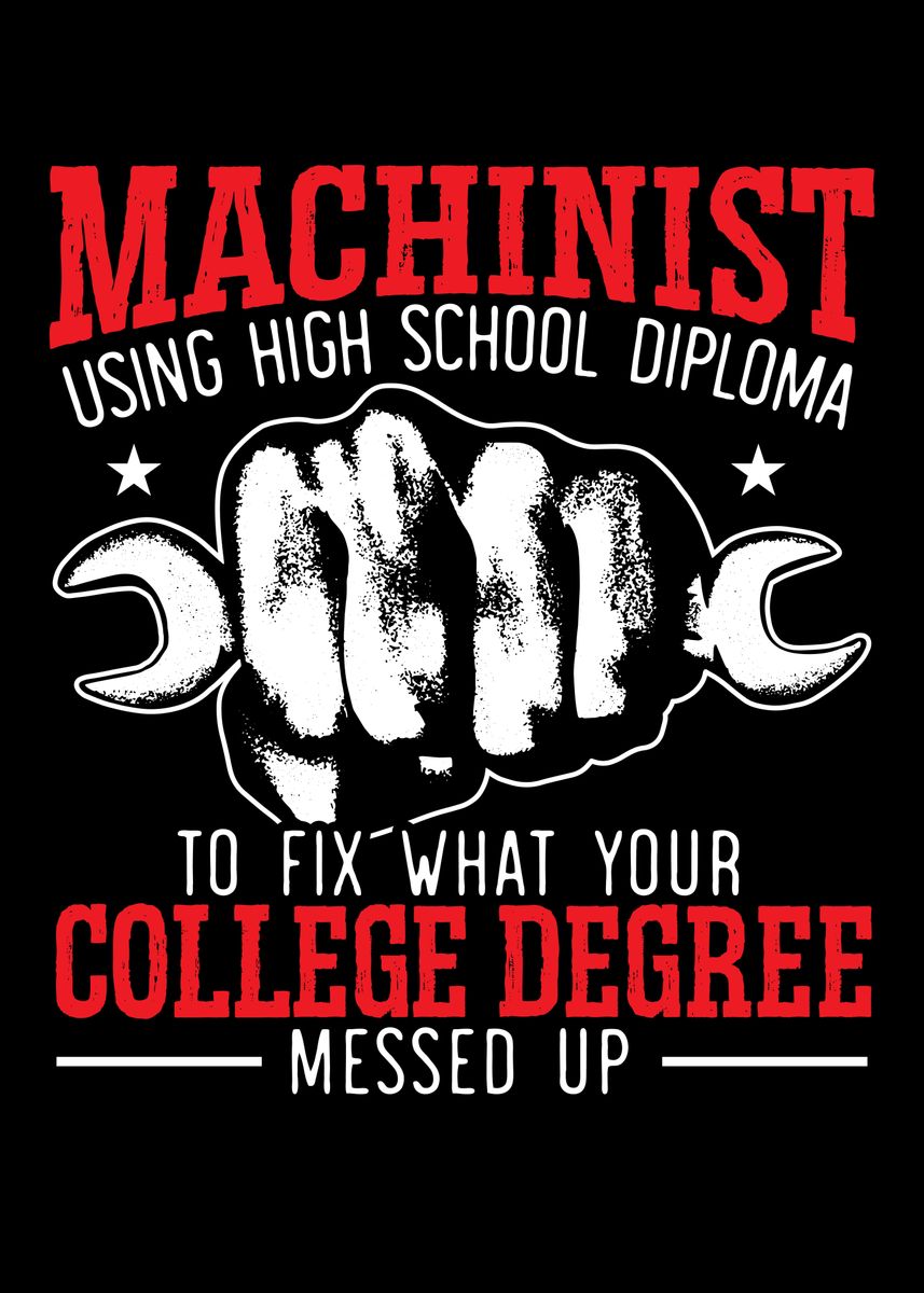 'Machinist' Poster, picture, metal print, paint by NAO | Displate