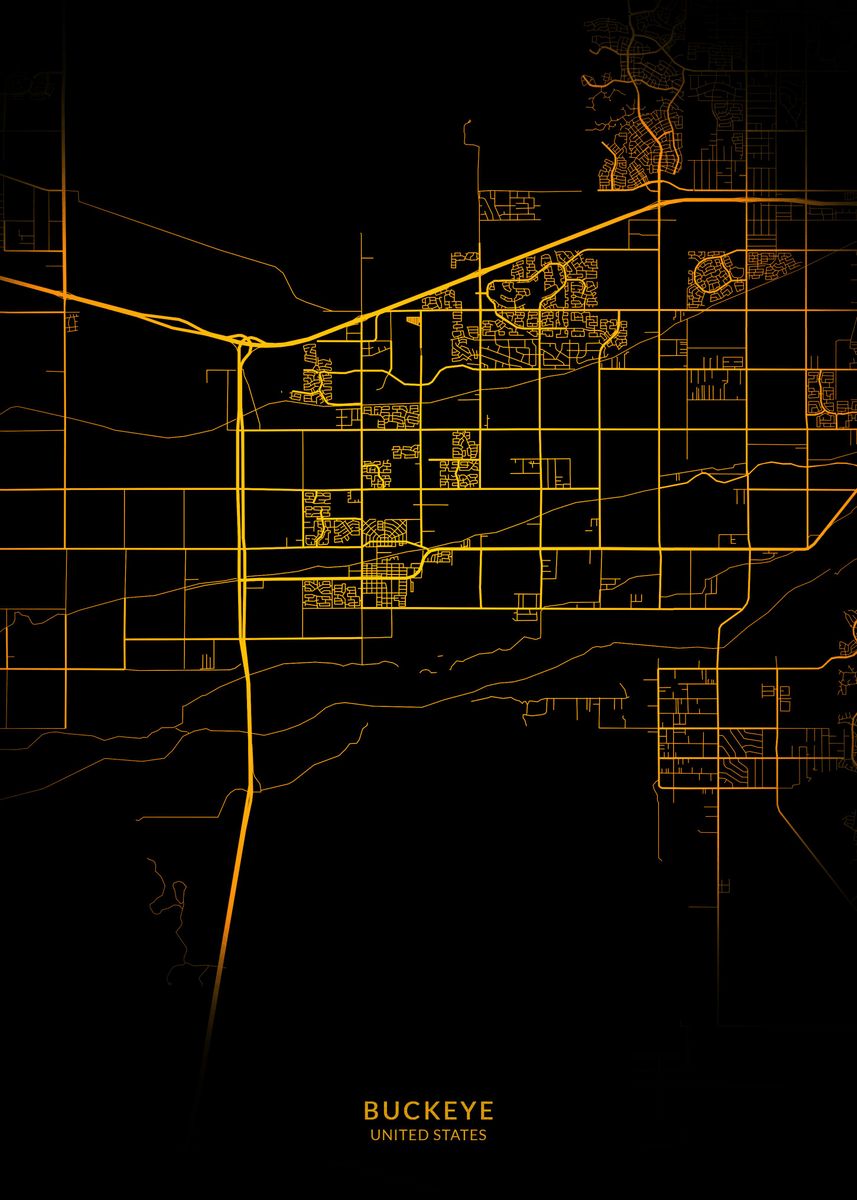 'Buckeye City Map' Poster by Trulaf Design | Displate