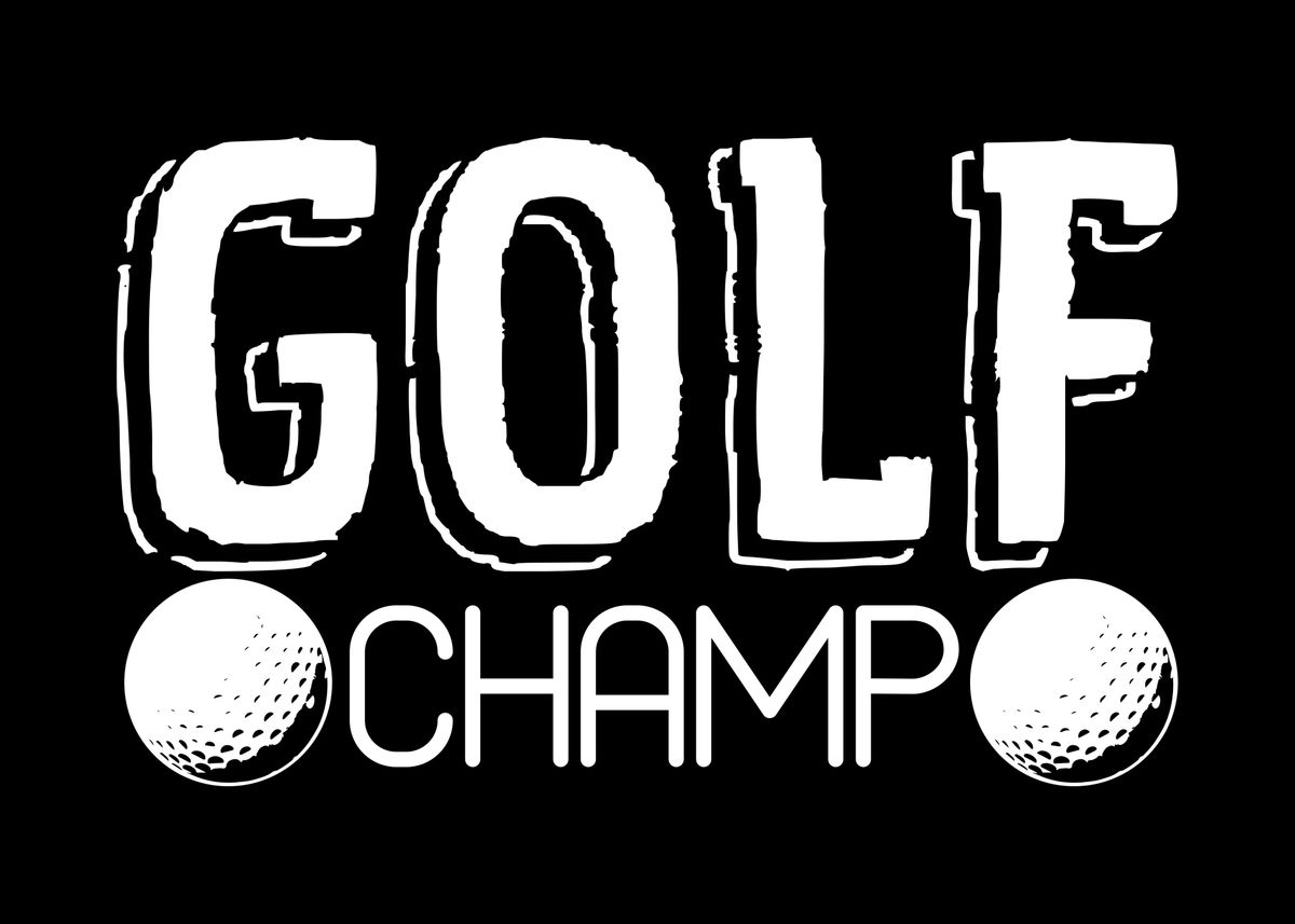 'Golfer Lettering Golfing' Poster by DesignatedDesigner | Displate