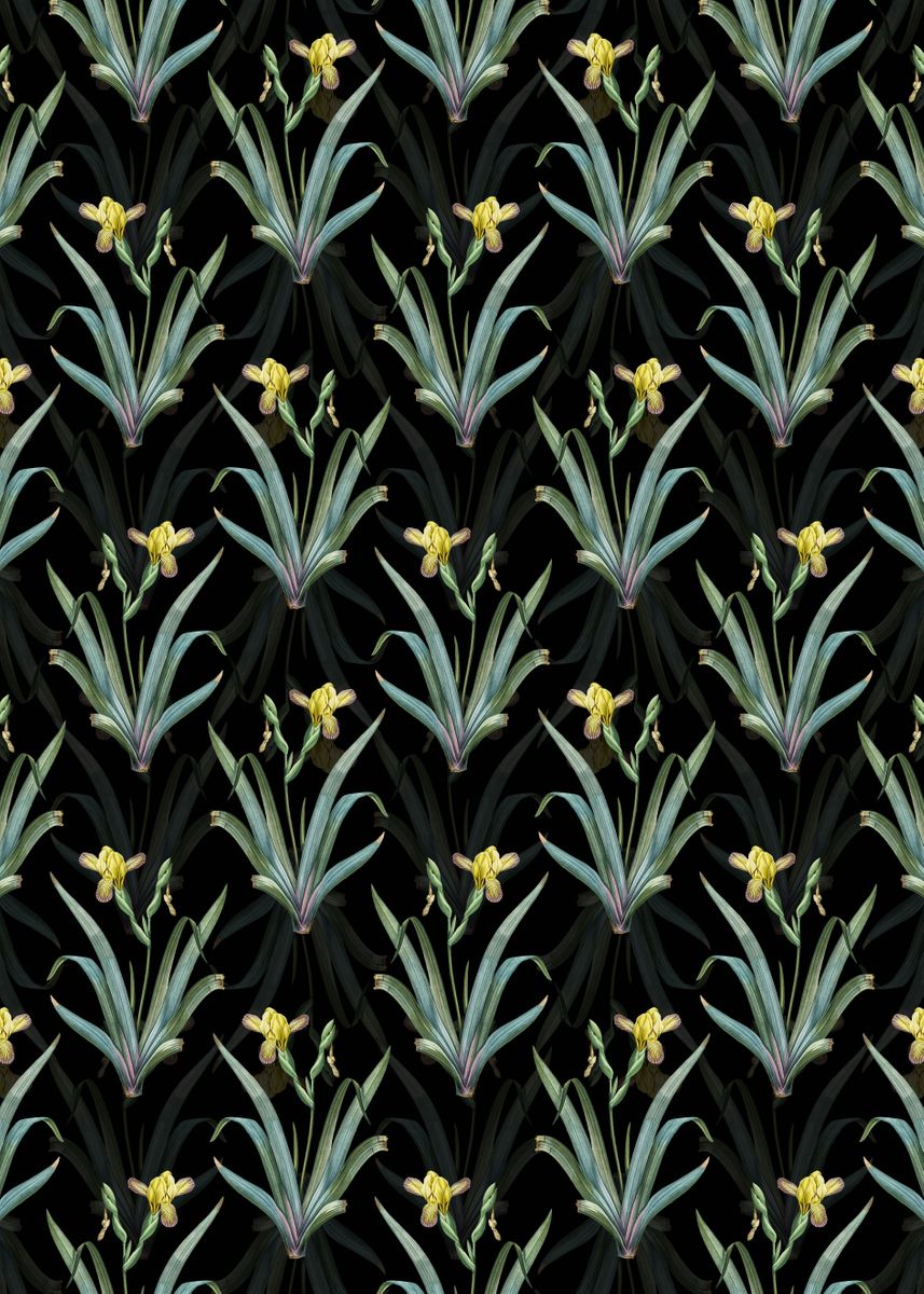 'Hungarian Iris Pattern' Poster by Holy Rock Design | Displate