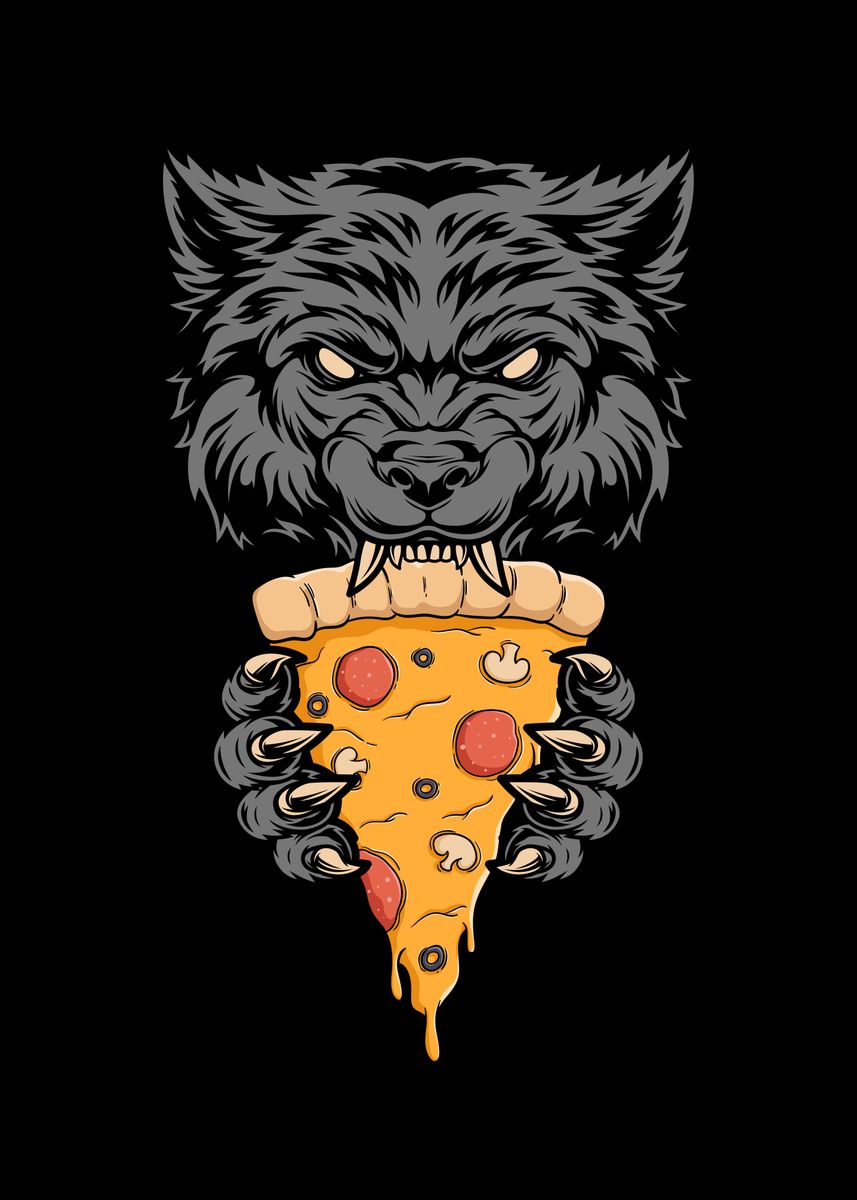 'Wolf Pizza' Poster by NAO | Displate
