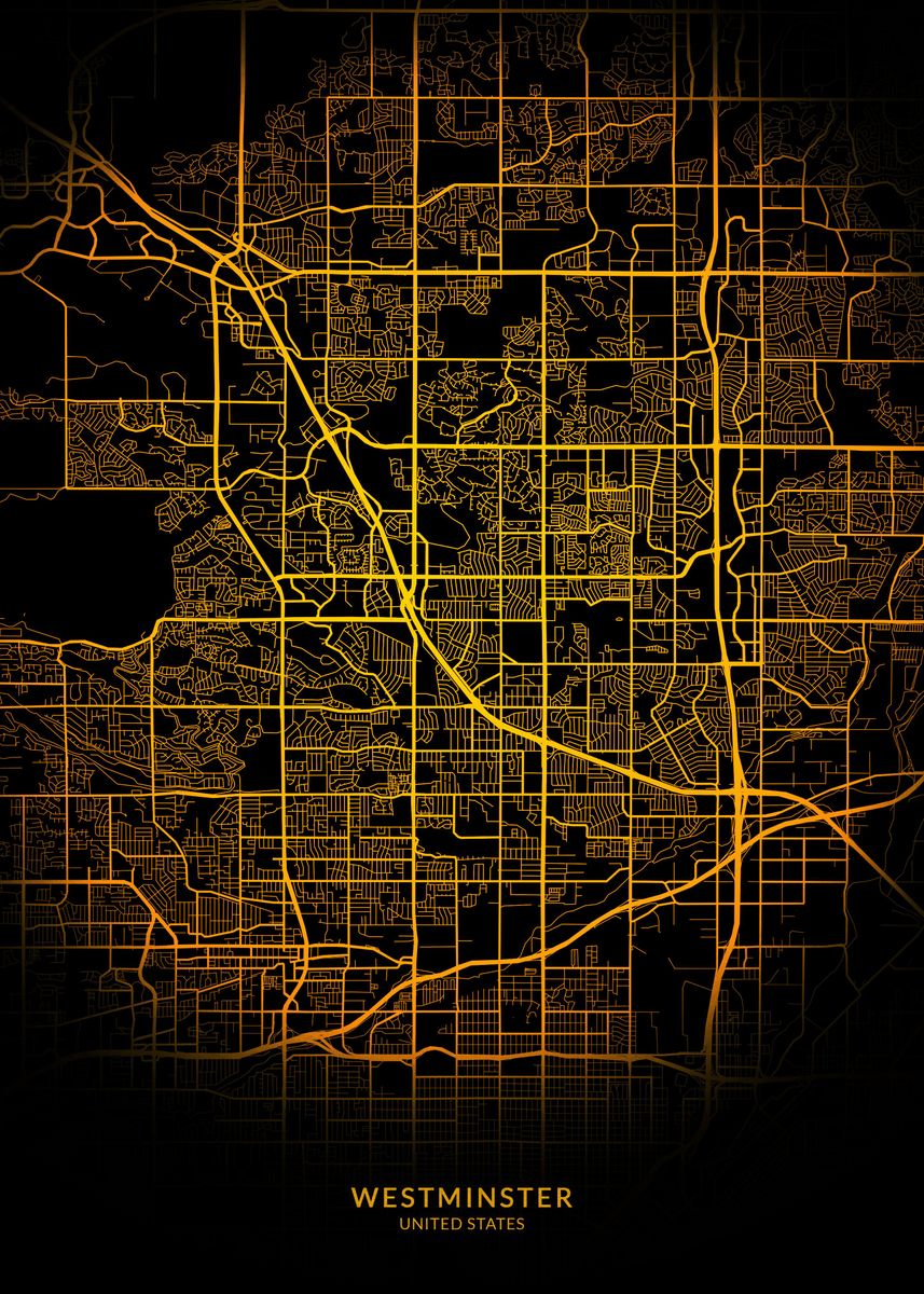 'Westminster City Map' Poster, picture, metal print, paint by Trulaf ...