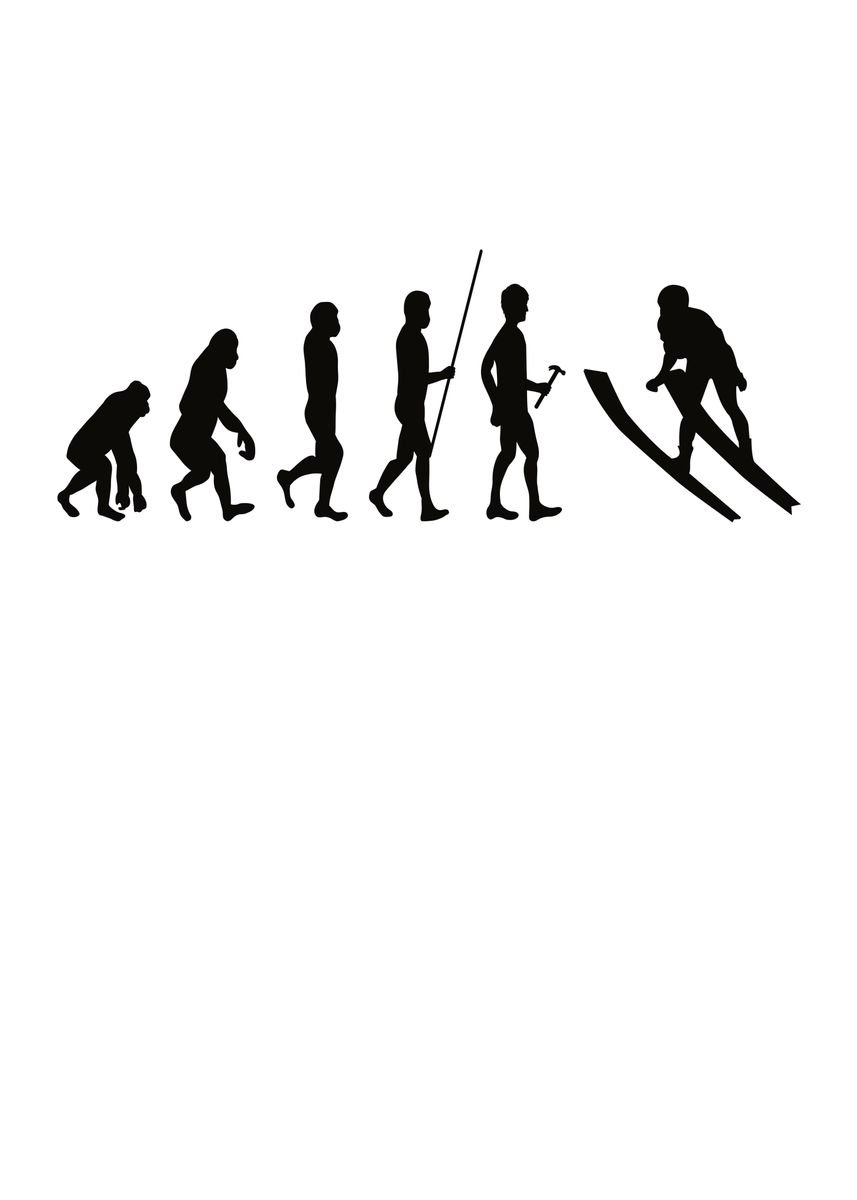 'Ski Jumping Evolution' Poster, picture, metal print, paint by ZS C O M ...