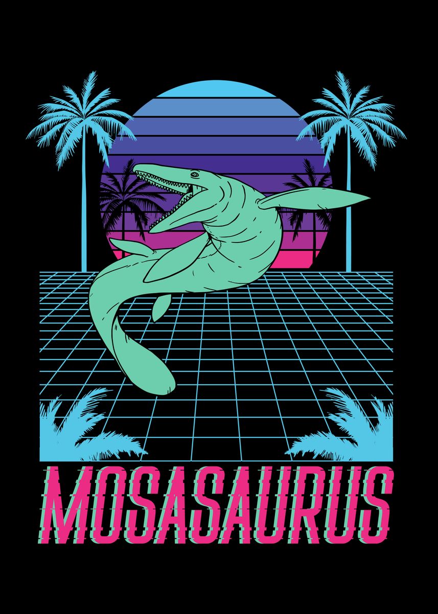 'Mosasaurus Dinosaur' Poster by NAO | Displate