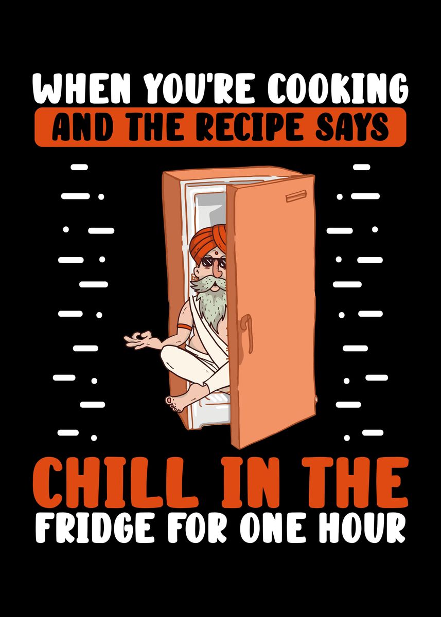 'Chill in the fridge' Poster, picture, metal print, paint by BeMi ...