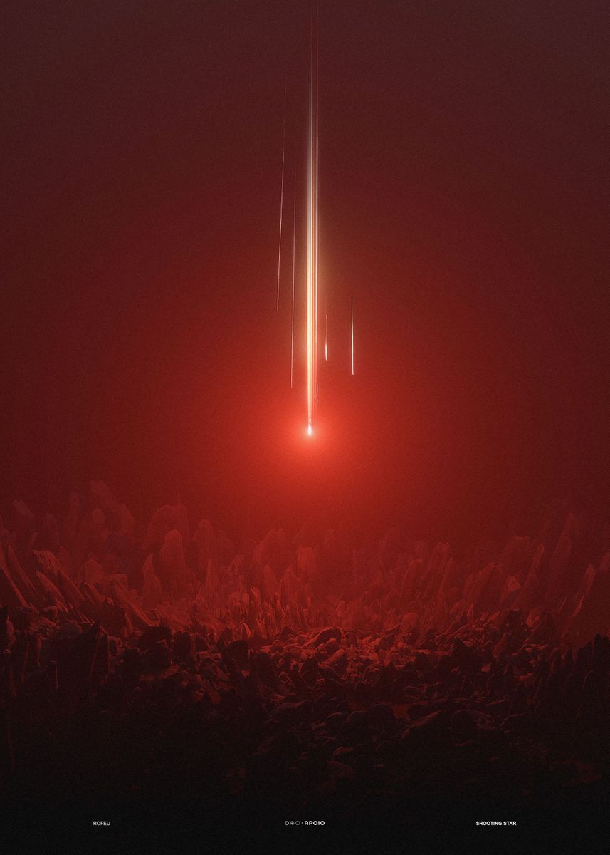 'Shooting star' Poster, picture, metal print, paint by Rofeu | Displate