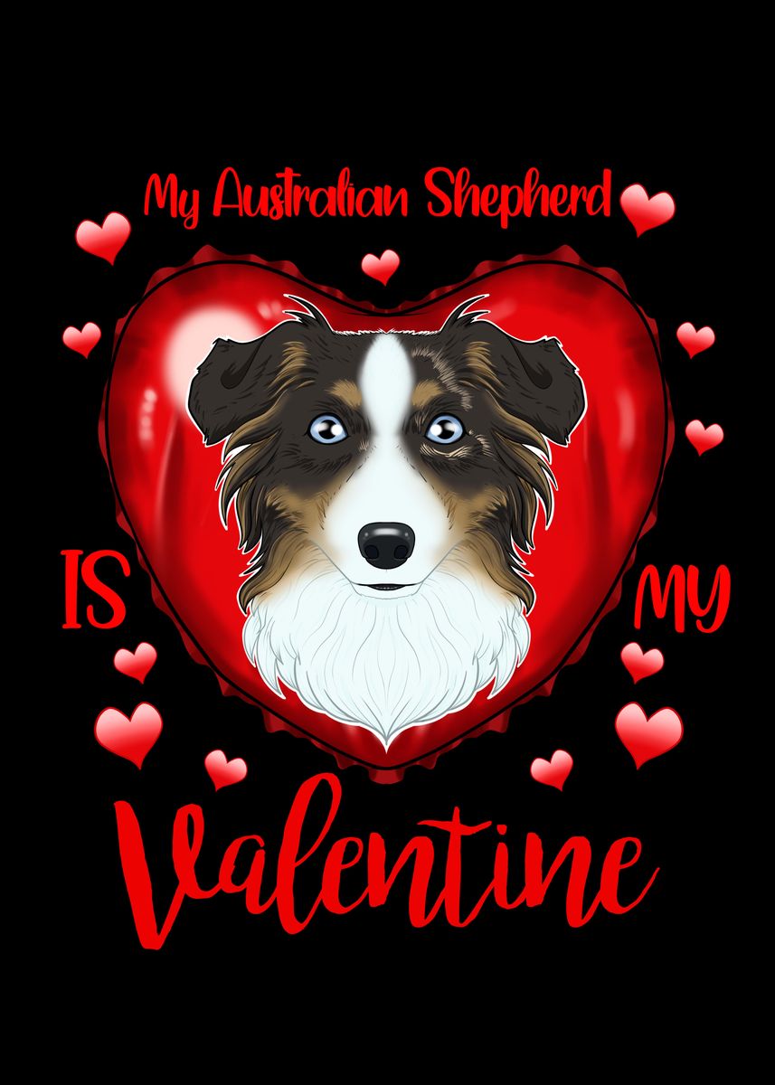 'Australian Shepherd ' Poster by MaximusDesigns | Displate