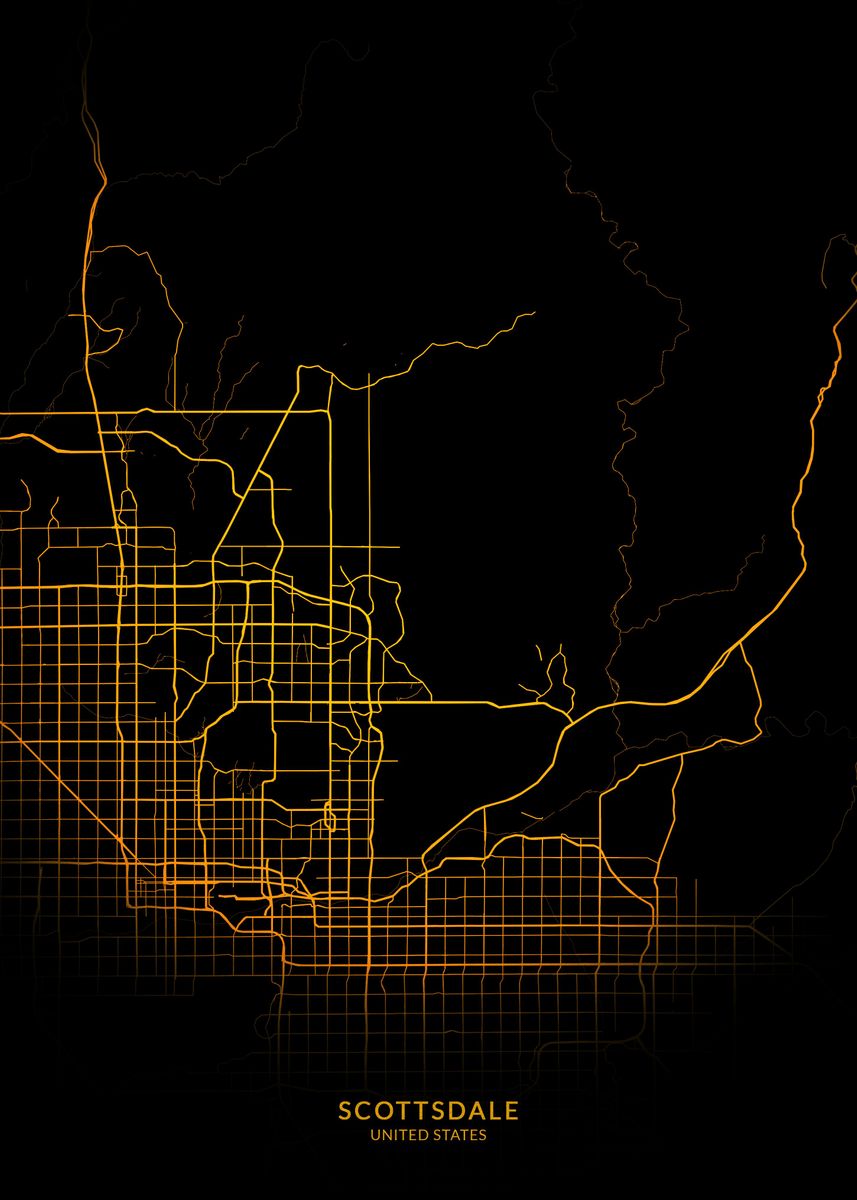 'Scottsdale City Map' Poster by Trulaf Design | Displate