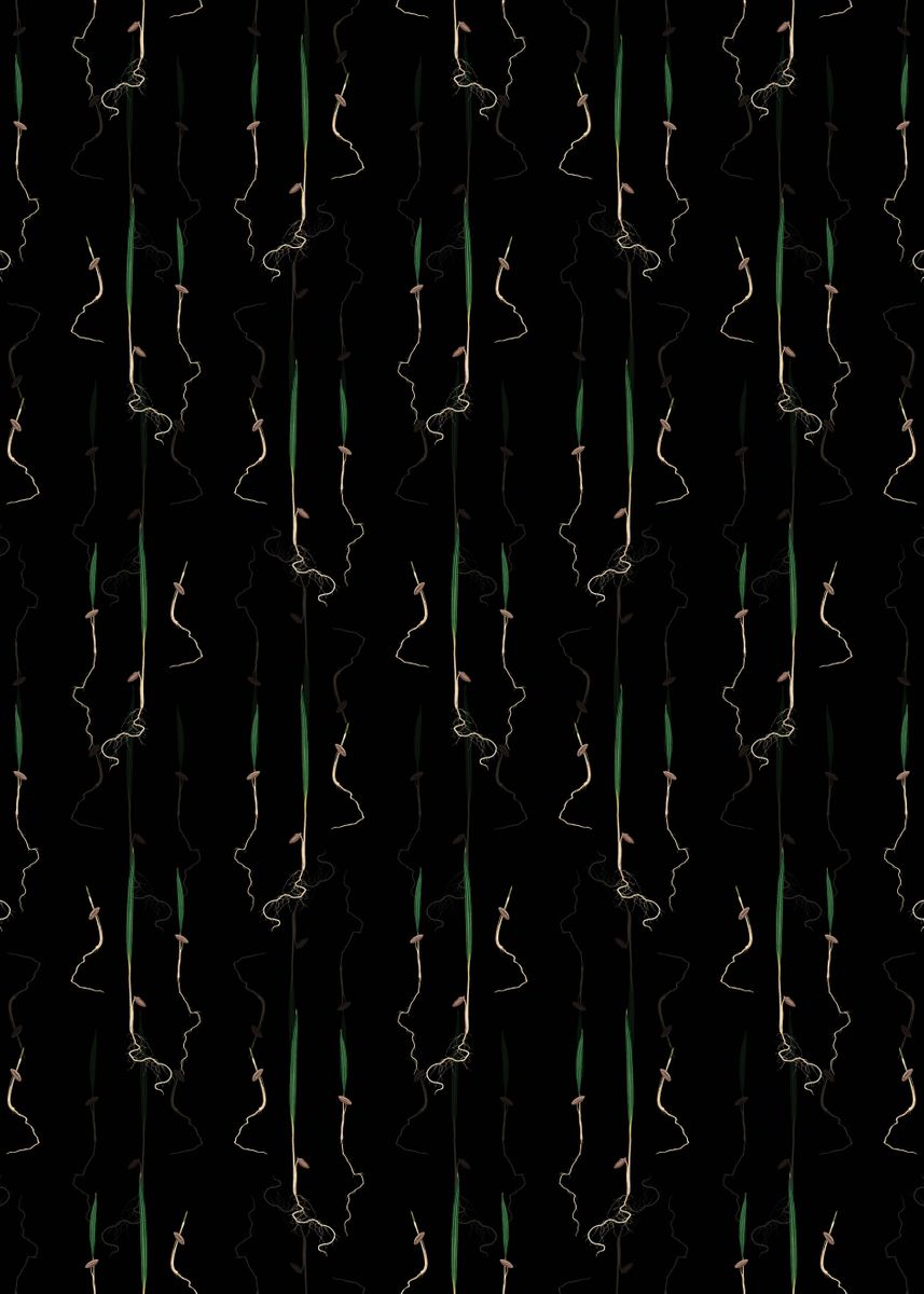 'Floral Date Palm Pattern' Poster by Holy Rock Design | Displate