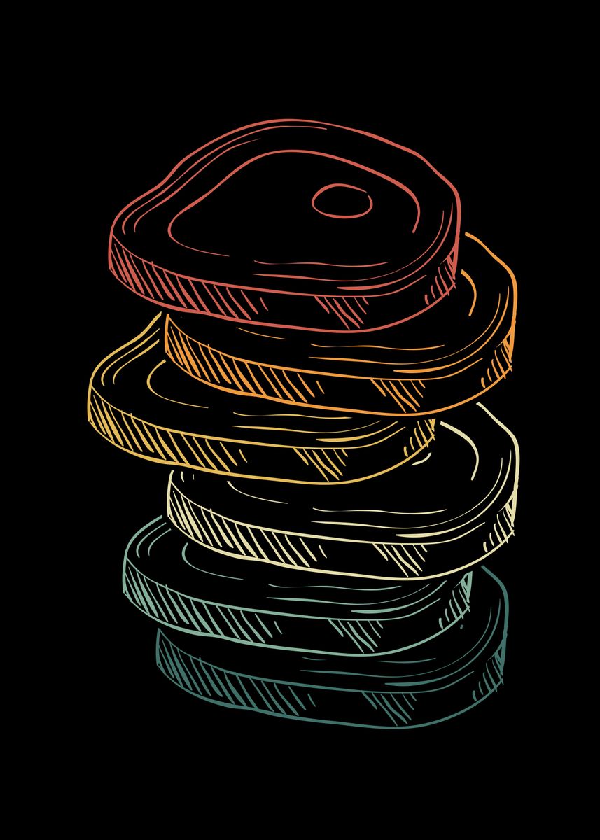 'Cooking beef colourful' Poster by BeMi | Displate