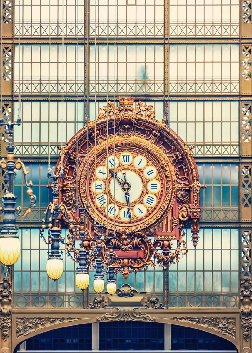 'The Clock' Poster, picture, metal print, paint by Mango Art | Displate