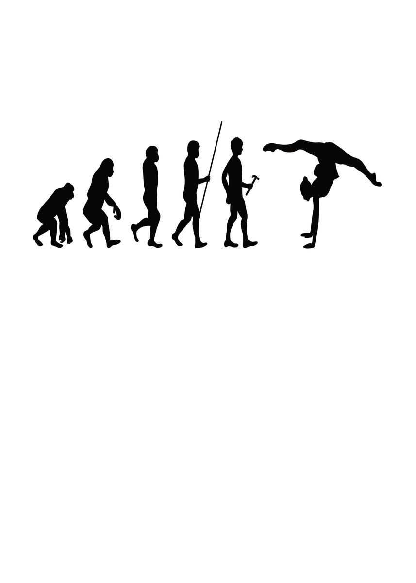 'Gymnastics Evolution' Poster, picture, metal print, paint by ZS C O M ...