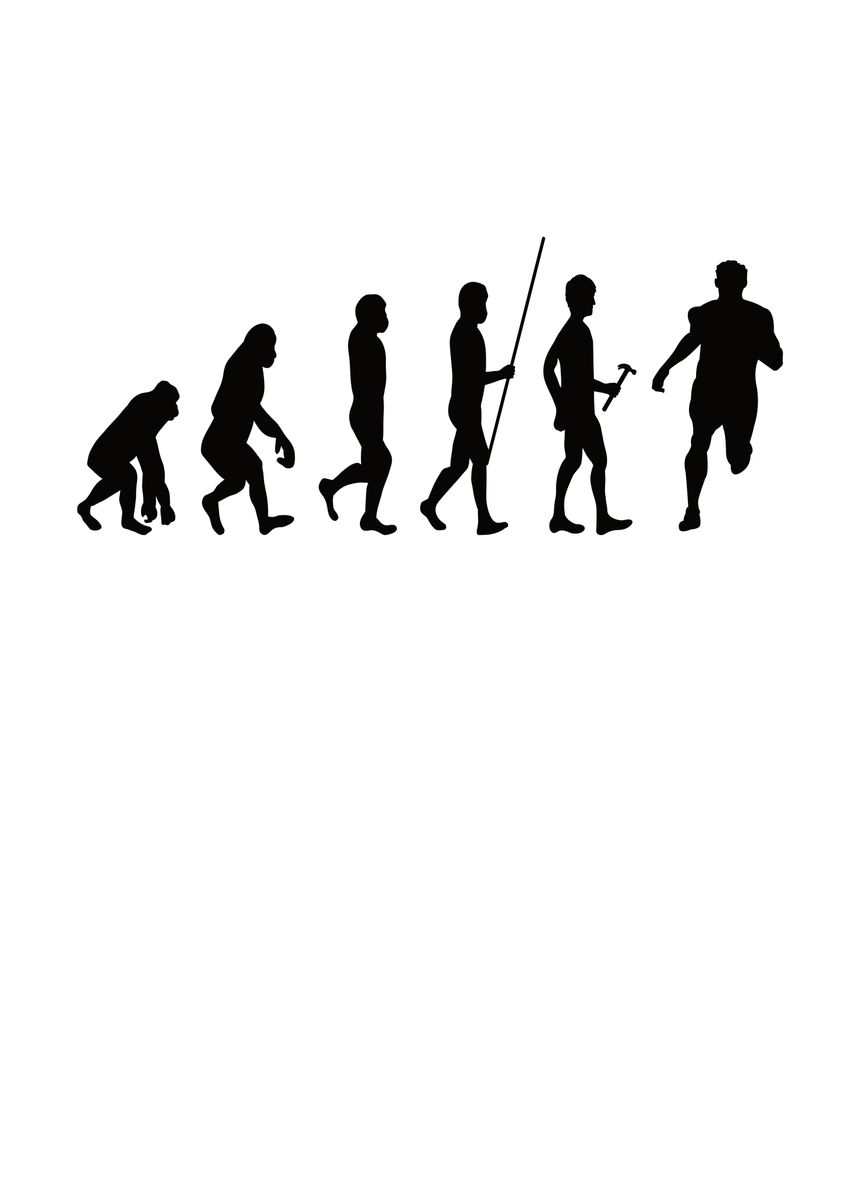 'Running Evolution' Poster, picture, metal print, paint by ZS C O M M E ...