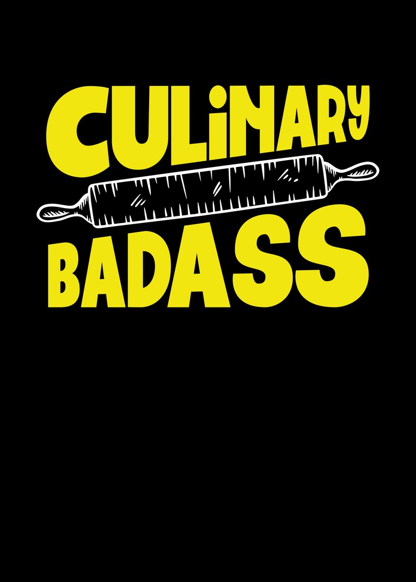 'Culinary badass cooking' Poster, picture, metal print, paint by BeMi ...