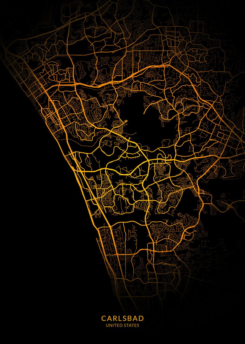 'Carlsbad City Map' Poster by Trulaf Design | Displate