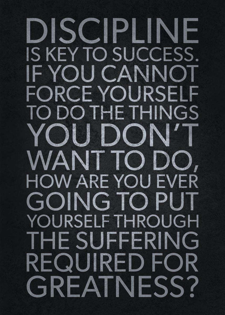 'Discipline' Poster, picture, metal print, paint by CHAN | Displate