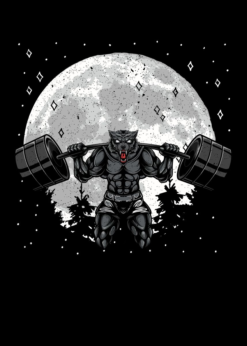 'Wolf Bodybuilding' Poster by NAO | Displate