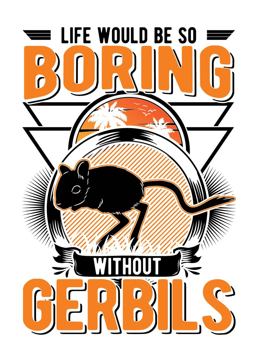 'Gerbil Racing rat' Poster, picture, metal print, paint by ...