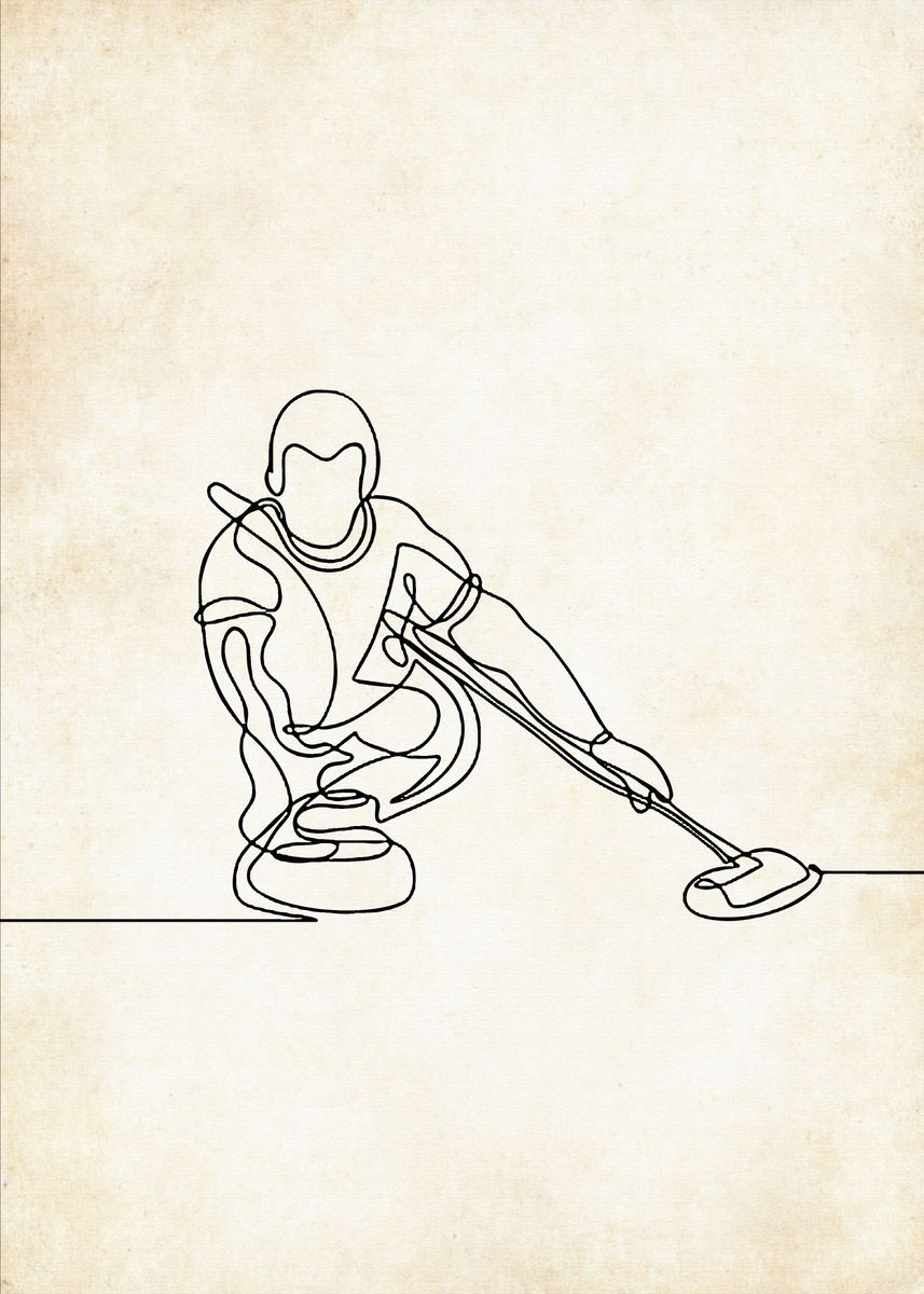 'Curling ' Poster by Ollie Reid | Displate