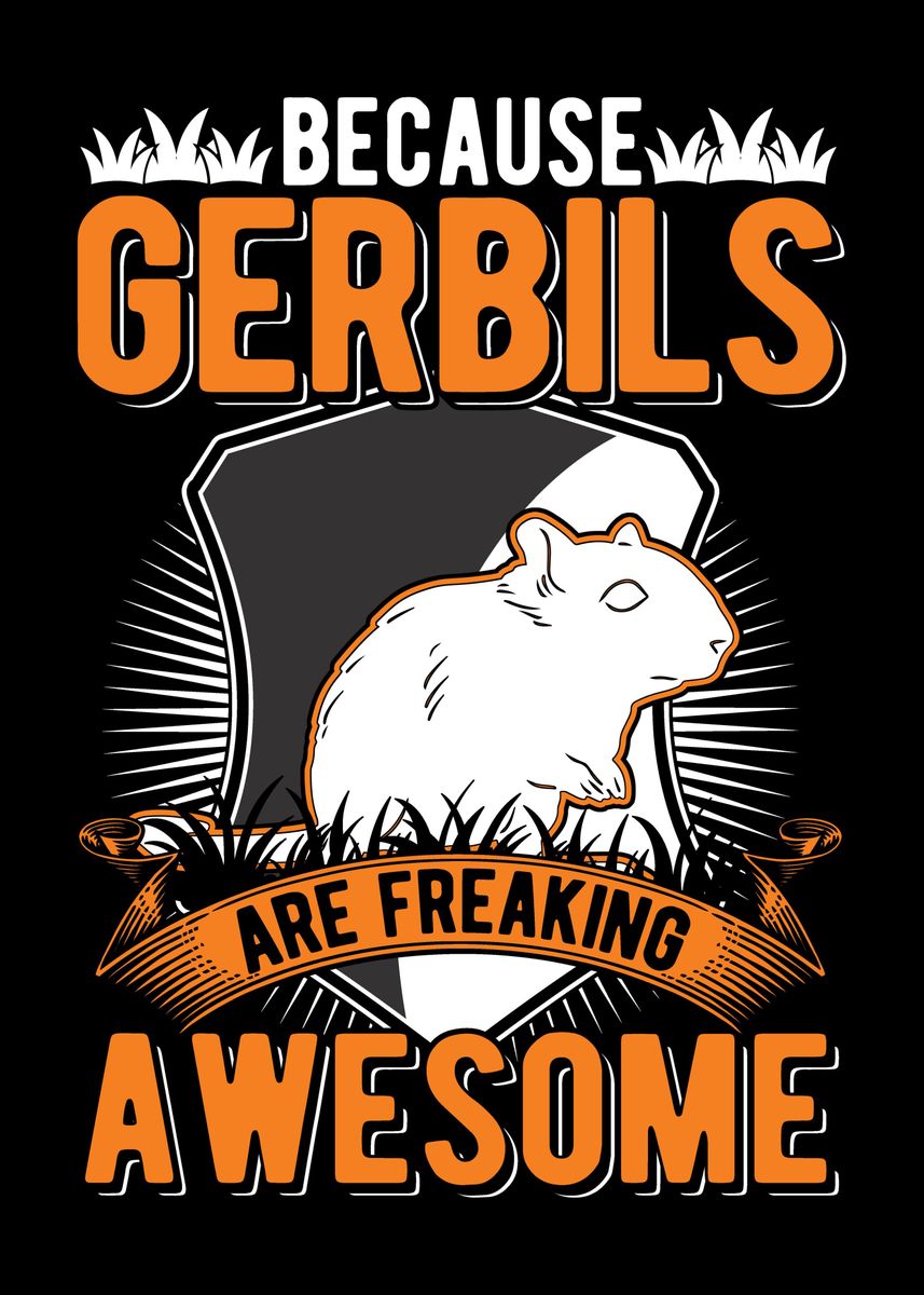 'Gerbil Racing rat' Poster, picture, metal print, paint by ...