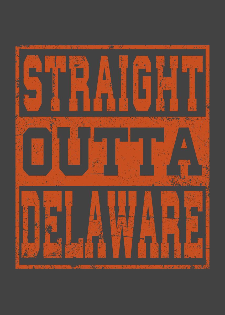 'Delaware Vintage' Poster by schmugo | Displate