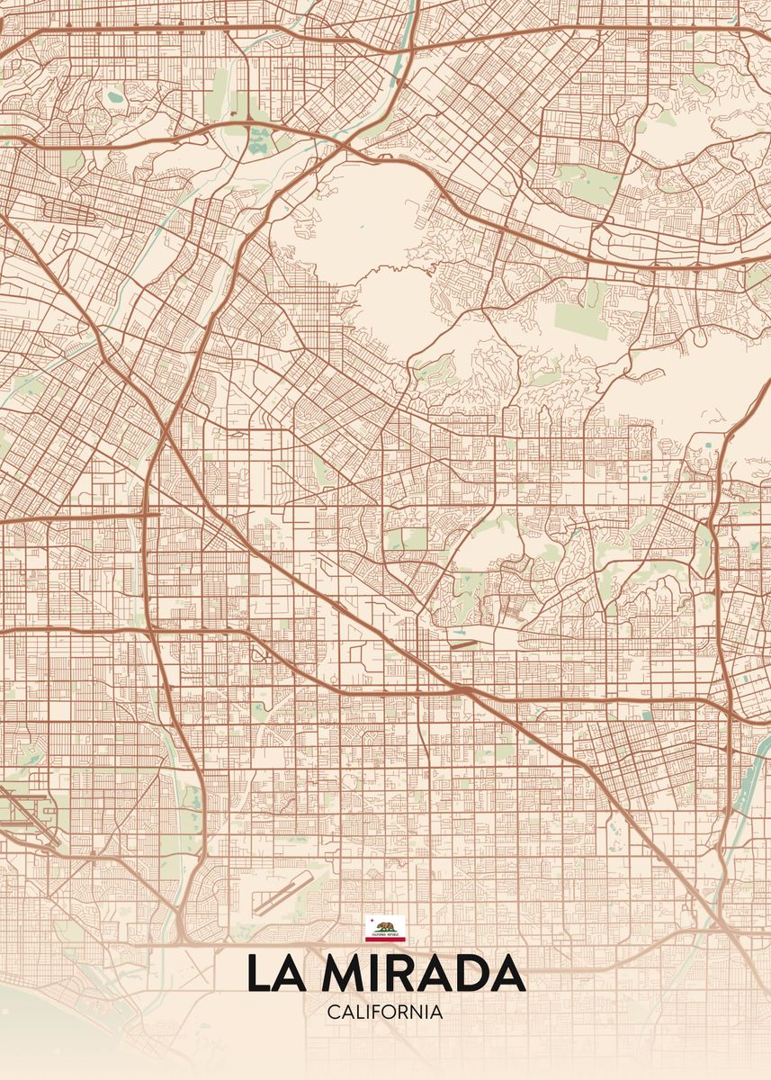 'La Mirada CA' Poster, picture, metal print, paint by IMR Designs ...