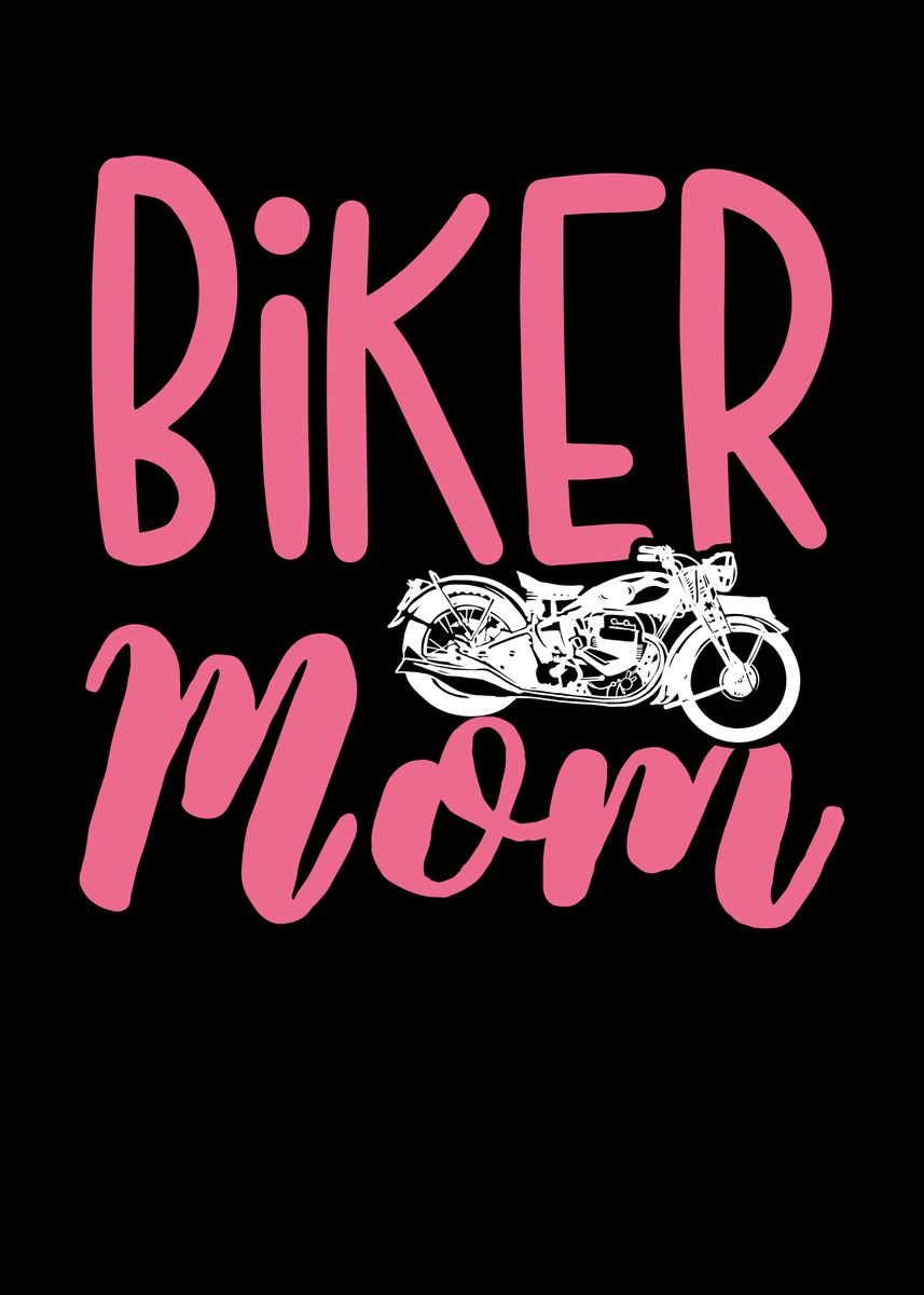 'Biker mom' Poster by BeMi | Displate