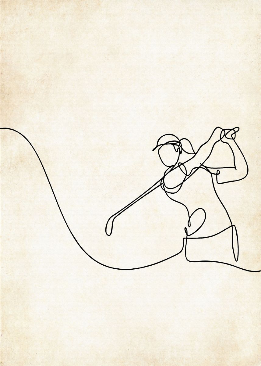 'Golf Player' Poster by Ollie Reid | Displate