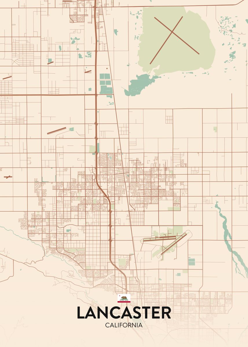 'Lancaster CA' Poster, picture, metal print, paint by IMR Designs ...