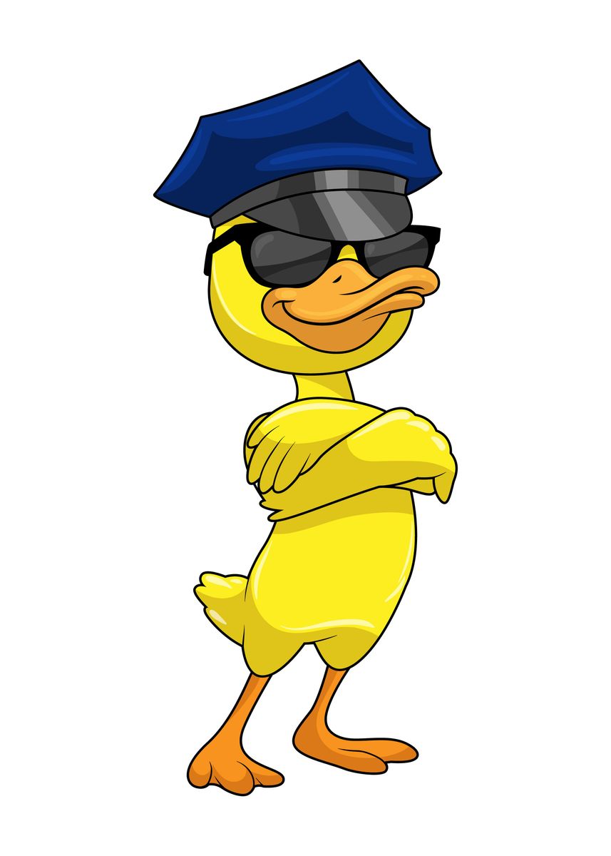 'Duck Police Sunglasses' Poster, picture, metal print, paint by Markus ...