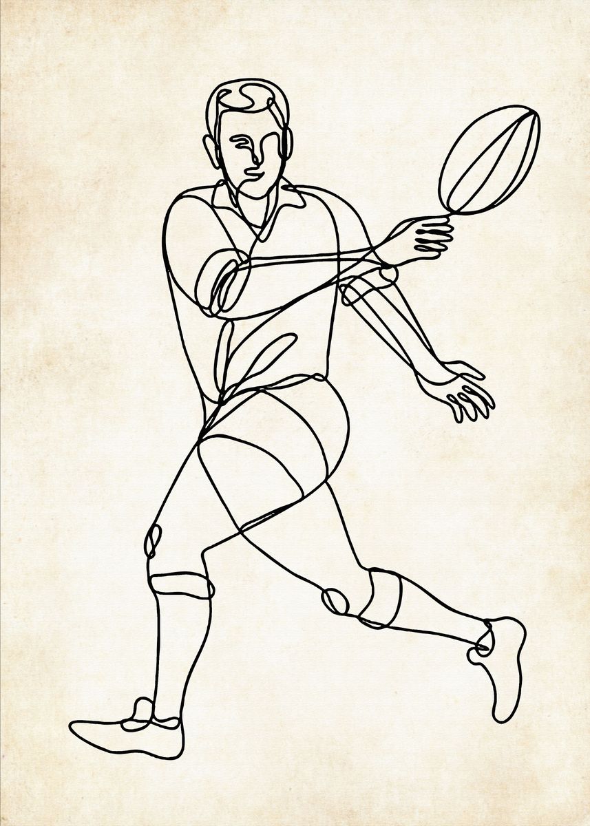 'Rugby ' Poster, picture, metal print, paint by Ollie Reid | Displate