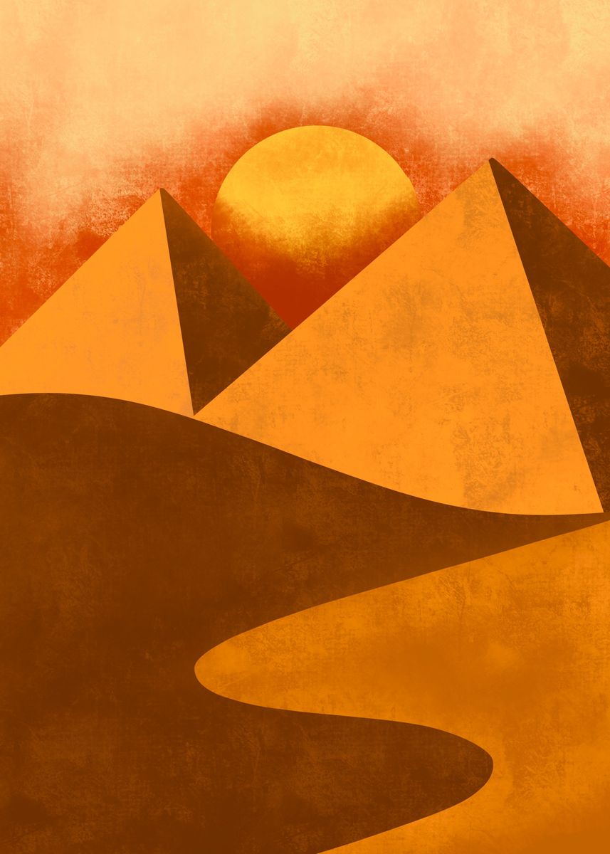 'Sand pyramid' Poster by 4 Epic Drawing | Displate