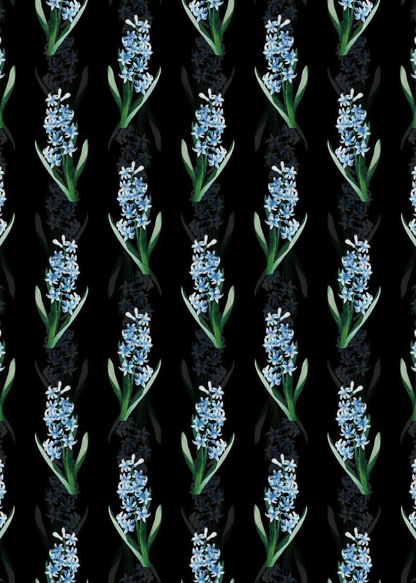 'Dutch Hyacinth Pattern' Poster, picture, metal print, paint by Holy ...