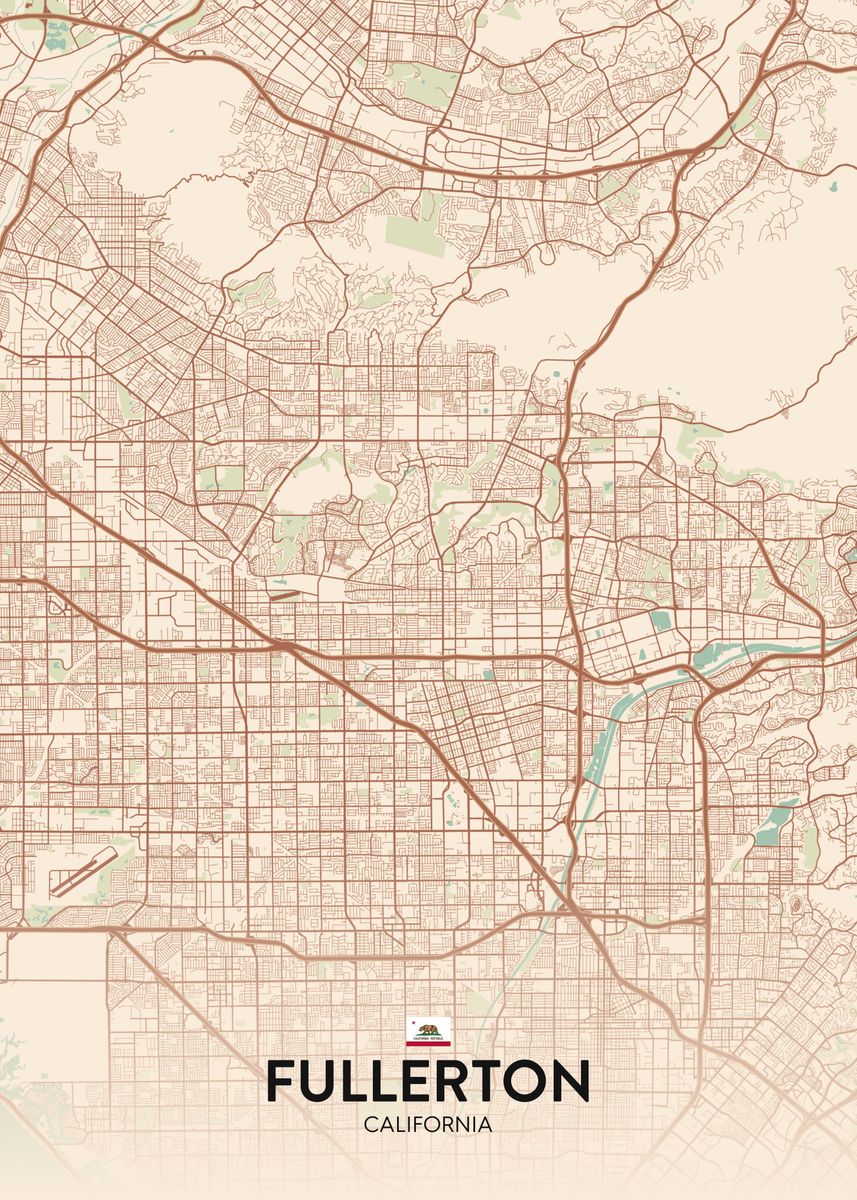 'Fullerton CA' Poster, picture, metal print, paint by IMR Designs ...