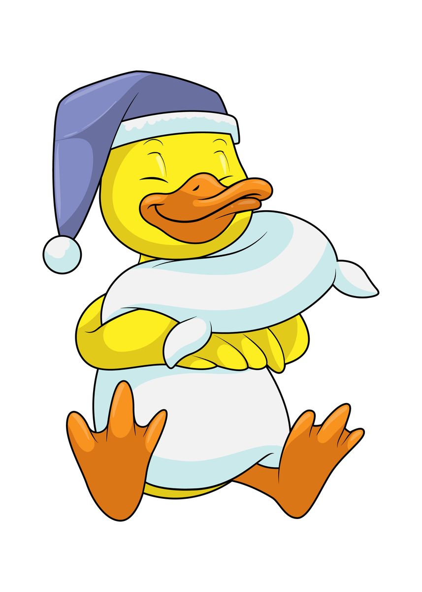 'Duck Sleeping Nightcap' Poster, picture, metal print, paint by Markus ...