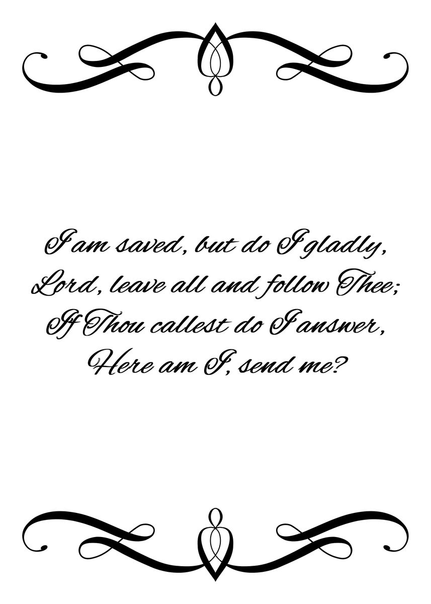 'Here Am I Send Me' Poster, picture, metal print, paint by ABConcepts ...