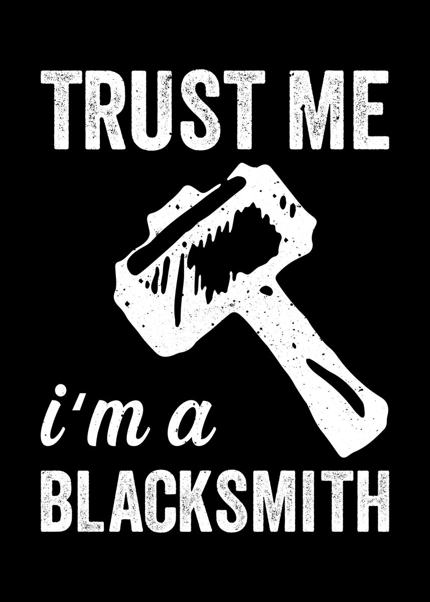 'Blacksmith Blacksmithing' Poster by Sebastian Wünsche | Displate