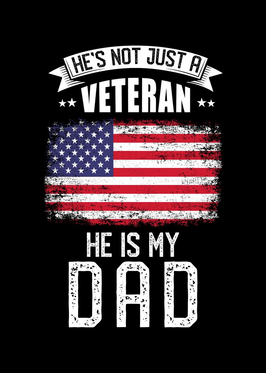 'Veteran Dad USA' Poster by schmugo | Displate