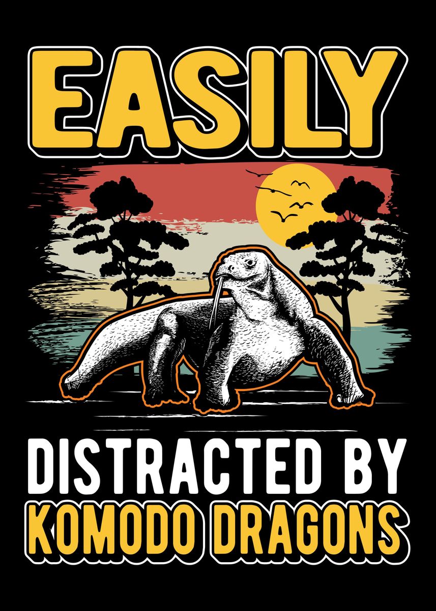'Komodo Dragon' Poster, picture, metal print, paint by FavoritePlates ...