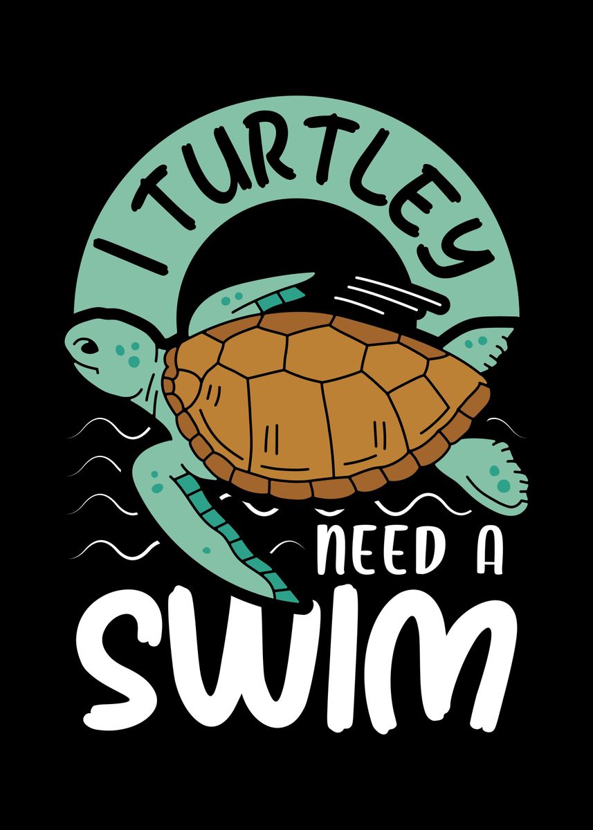 'Sea Turtle' Poster, picture, metal print, paint by Sebastian Wünsche ...