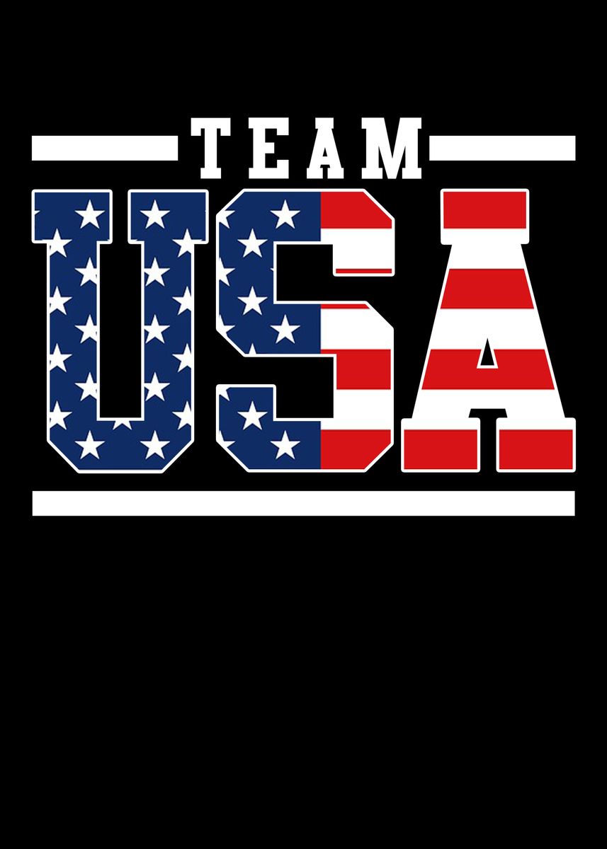 'Team USA' Poster, picture, metal print, paint by BeMi | Displate