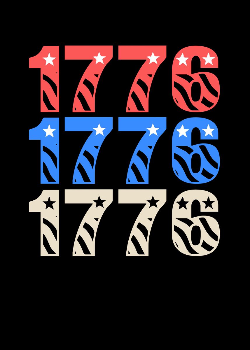 '1776 USA' Poster by BeMi | Displate