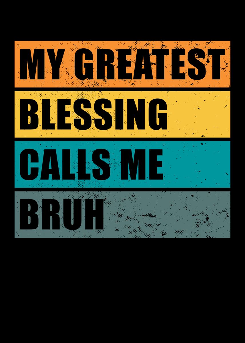 'Bruh' Poster, picture, metal print, paint by schmugo | Displate