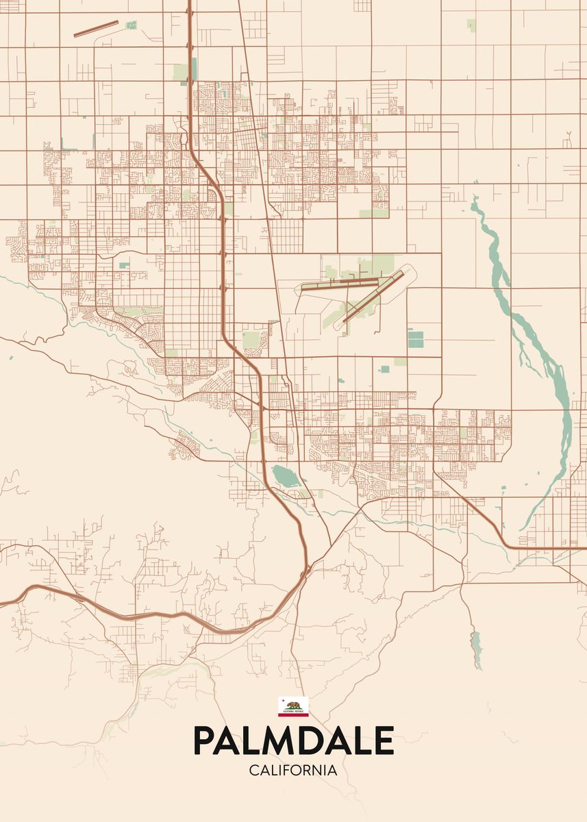 'Palmdale CA' Poster, picture, metal print, paint by IMR Designs | Displate