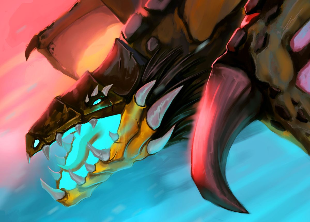 'Time Lost Proto Drake' Poster by Jordan | Displate