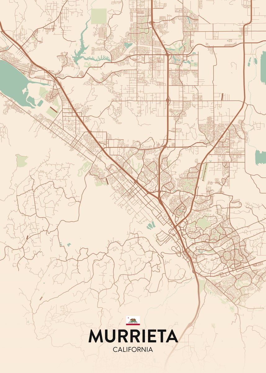 'Murrieta CA' Poster, picture, metal print, paint by IMR Designs | Displate