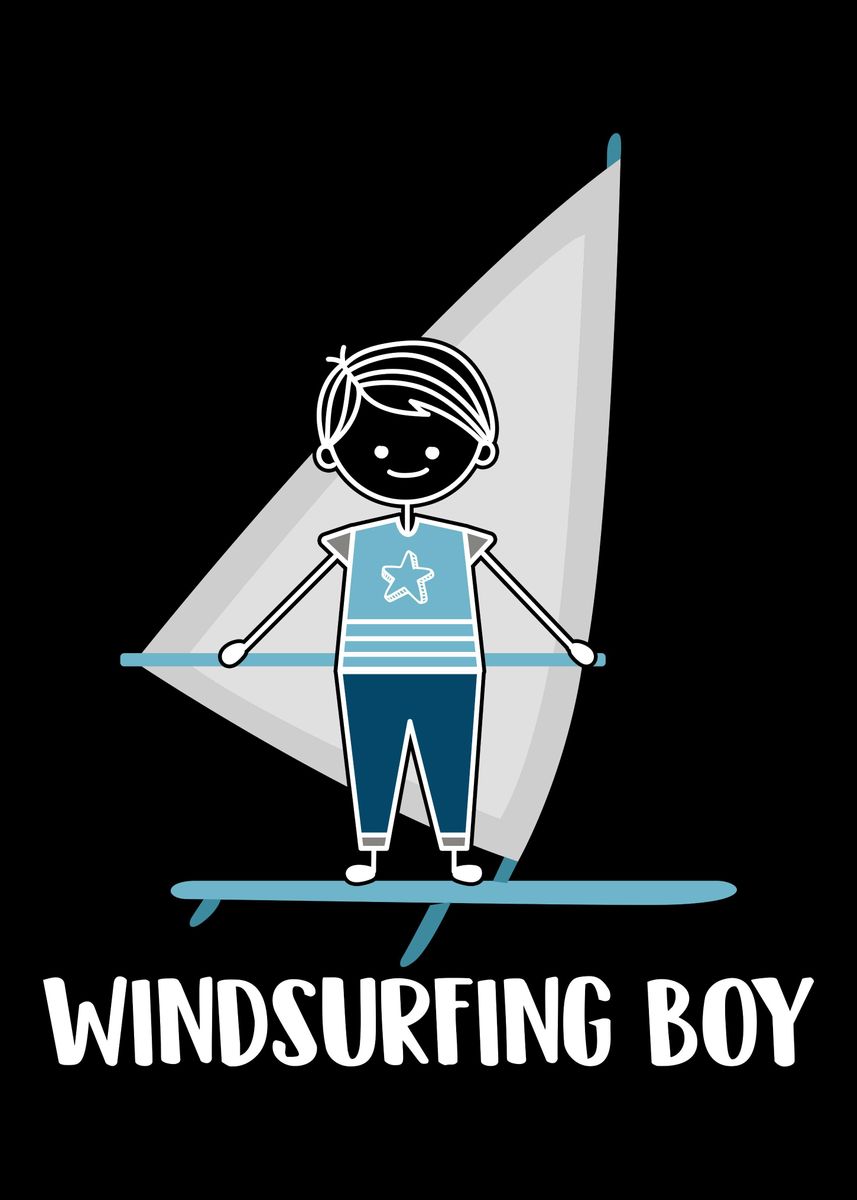'Windsurfing Windsurf' Poster, picture, metal print, paint by ...