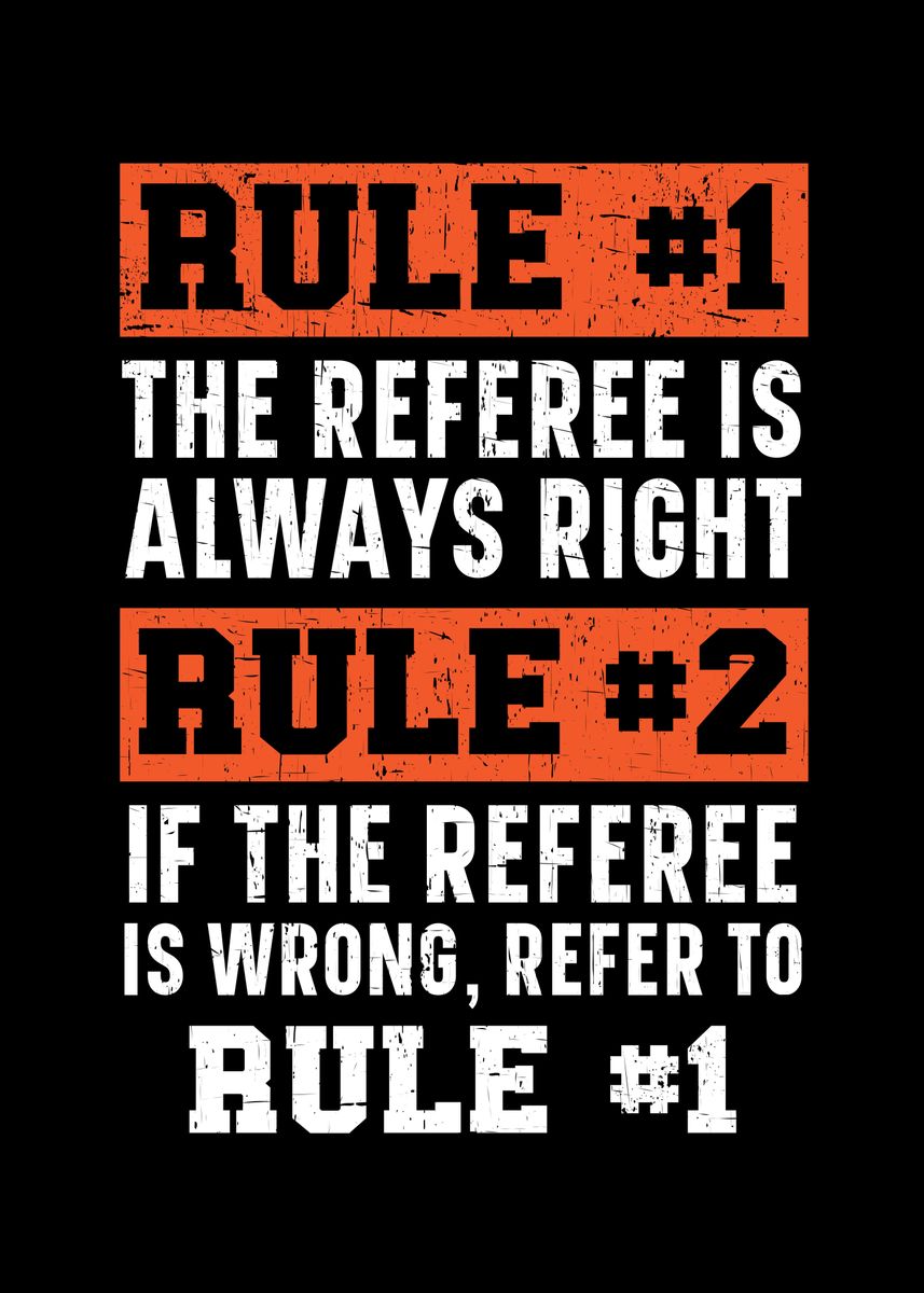 'Proud Referee' Poster, picture, metal print, paint by NAO | Displate