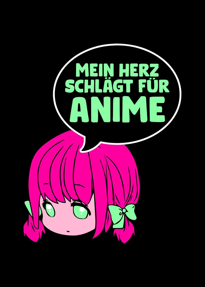 'German Anime' Poster, picture, metal print, paint by Sebastian Wünsche ...